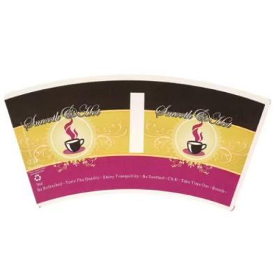 China Custom Designed Flexo Printing Coated Single PLA Paper Cup Fan for Coffee Paper for sale