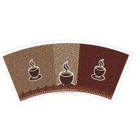 China Heat InsulationDelivery Single Double PE Coated Raw Material Coffee Paper Cup Fan For Hot Coffee for sale