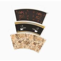 China Customized Size 6 Colors Printing Logo OEM Drink Coffee Tea Milk Disposable Paper Cup Fan for sale