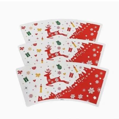 China Customized Size 6 Colors Printing Logo OEM Drink Coffee Tea Milk Disposable Paper Cup Fan for sale