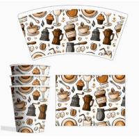 China Recyclable Paper Cups Fan Suppliers Custom Printed Single PLA Coated Paper Ice Cream Cup Fan for sale