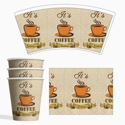 China Water-Based Coating Paper Cup Fan Food Grade Substitute PE Paper Sheets Eco-Friendly Recyclable Raw Material Paper Fan for sale