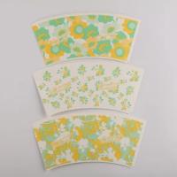 China Food Grade Customized Design Eco-Friendly PE Coated Paper Cup Fan for Beverage Juice Cup for sale