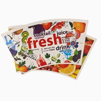China Moisture-proof 1-7 Colors Customized Die-Cutting Food Grade PE Coated Paper Cup Fan for sale