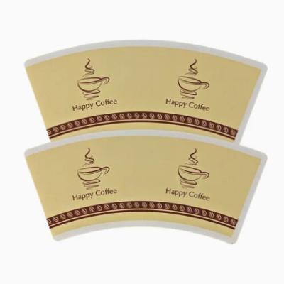 China Heat Insulation Origin Paper Cup Fan Manufacturers Factory Hot Sale Shaped Paper Fans for sale