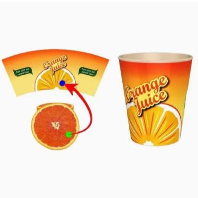 China 1-6 Colors Support Customer Customization of Hot and Cold Drinks Paper Cup Fans for sale