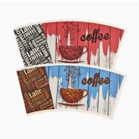 China Food Grade FSC Certification Premium Custom Printed Paper Cup Fans with PE Coating for sale
