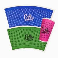 China Greaseproof 1-7 Colors Custom Eco Friendly Recycle Take Away New Design Paper Cup Fan for sale