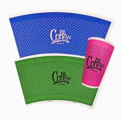 China Greaseproof 1-7 Colors Custom Eco Friendly Recycle Take Away New Design Paper Cup Fan for sale