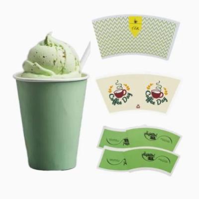 China 150GSM-300GSM Wholesale 8oz 10oz 12oz 16oz Single Side PLA Coated Paper Cup Fan for sale