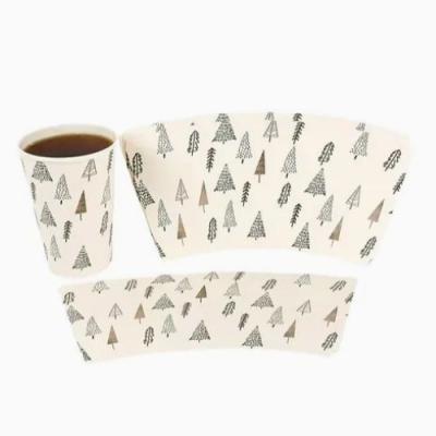 China Factory Wholesale PLA Coated White Cardboard Multi Colors Printing Paper Cup Fan for Coffee Cup for sale