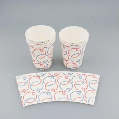 China 1-7 Various Colors Waterproof Paper Cup Fan Blanks with Factory Direct Customization for sale