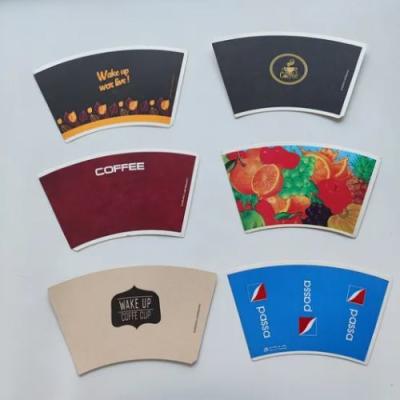 China Flexographyic Printing Single Double PE PLA Coated White Craft Paper Cup Fan Raw Material for sale