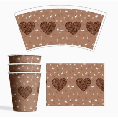 China Biodegradable Eco-friendly 3~16oz Sales Food Grade Single Double Side PE Paper Cup Fan for sale