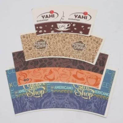 China Factory Hot Sale Logo Printed Disposable PE Coated Coffee Cup PE Paper Cup Fan for sale