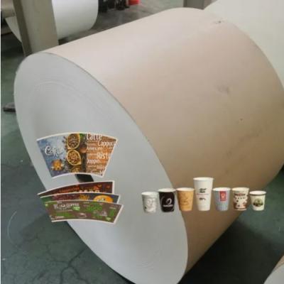 China Moisture Resistant Kraft Paper Roll for Juice Cup Production Laminated PE Coated Roll Wrapping Packaging Cups for sale