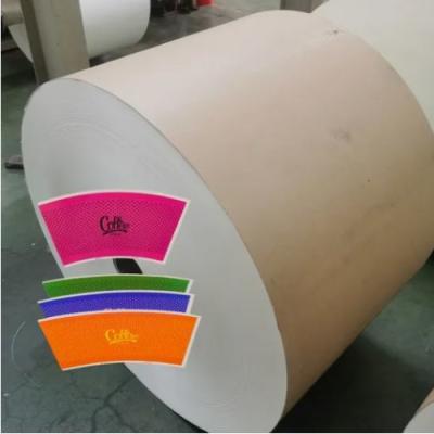 China Biodegradable Food Grade Greaseproof 100% Virgin Wood Pulp Cup Stock Paper Jumbo Roll for Food Packaging for sale