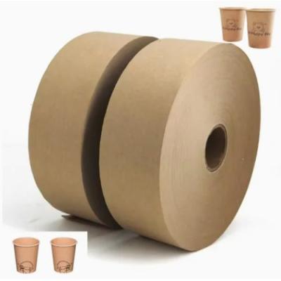 China Waterproof Packing Takeaway Cups Raw Material Customizable PLA Coated Brown Kraft Paper Rolls for sale