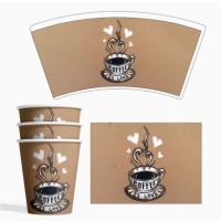 China Ice Cream Coffee Cup Container Logo Custom PE PLA Materials for Making Rolled Paper Cups Fan for sale
