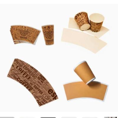 China Waterproof Oilproof Food Grade Double Wall PE PLA Coated Paper Cups Fan Cup Blank Paper Cup Fan for sale