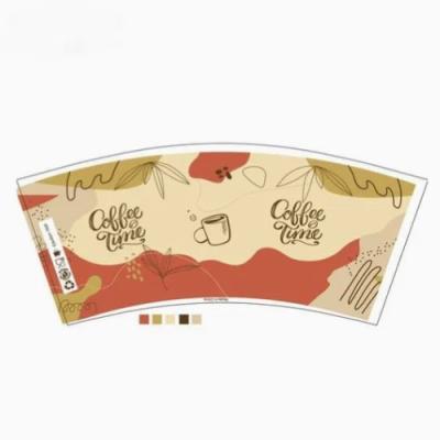 China Food Grade Custom Logo Printed PE PLA Coated Disposable Paper Cup Fans Manufacture for sale