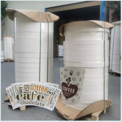 China FSC Factory Wholesale Customizable Single PE PLA Coated White Paper Cup Bottom Rolls for sale