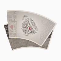 China Waterproof Single PE or Single PLA Coated Beverage Tea Coffee Cup Blank Paper Cup Fan for sale
