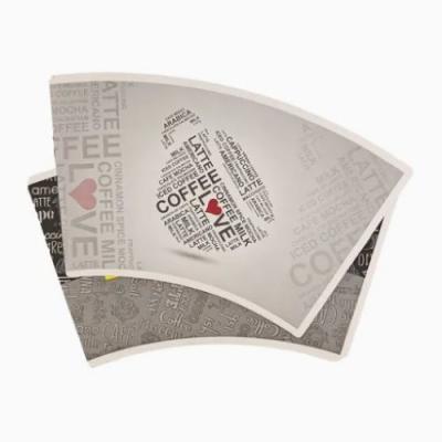China Waterproof Single PE or Single PLA Coated Beverage Tea Coffee Cup Blank Paper Cup Fan for sale