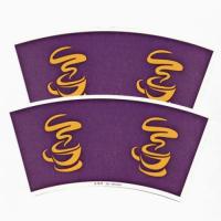 China 7oz 8oz 9oz 10oz Fruit Drink Paper Cup Fan Cold Drink Fan Cup With 1-7 Colors Custom Designed for sale