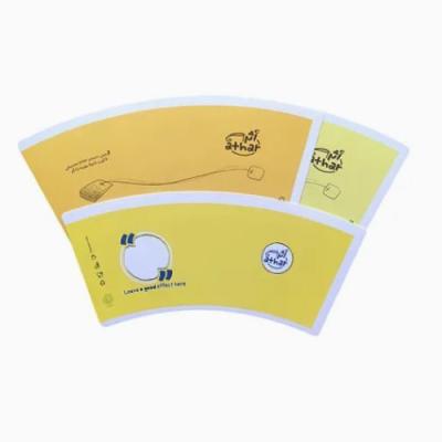 China China Factory Hot Selling Disposable 100% Biodegradable Hot Double Wall Coffee Cup Paper Cup Fan for sale