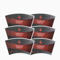 China 1-7 Various Colors PE PLA Coated Raw Material Handle Coffee Tea Cup Paper Fan Designs for sale