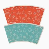 China Paper Cups Raw Material 100% Virgin Pulp 10oz 12oz 14oz 16oz Custom Paper Cup Fan for sale