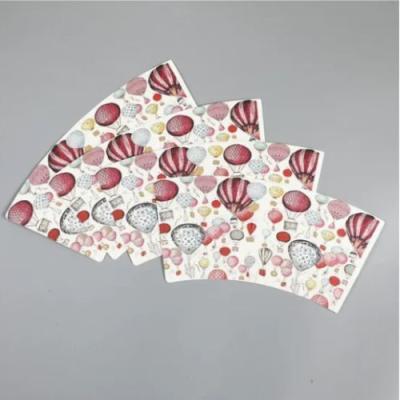 China Flexo Offset Printing Coated PE PLA Paper Cup Fan for Coffee Paper Cup Waterproof Greaseproof for sale