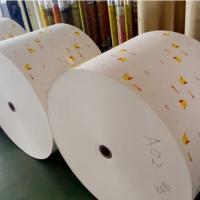 China 1-7 Colors 100% Virgin Wood Pulp PE Paper Cup Roll for Disposable Cups Takeout Packaging for sale