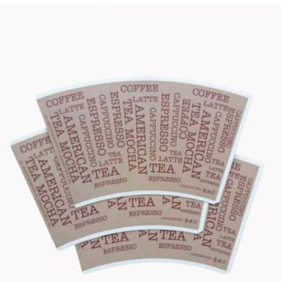 China 7oz 8oz 9oz 10oz 210 GSM PE PLA Coated Paper Fan Beverage Coffee Cup Raw Material for sale
