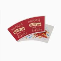 China Hot Sale Custom Printing Single PE PLA Coated Paper Fan of Paper for Coffee Tea Cups for sale