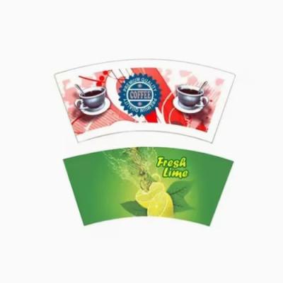 China Double PE Coated Paper Cup Fan Various Bright Color for Hot Cold Drinking Cup for sale