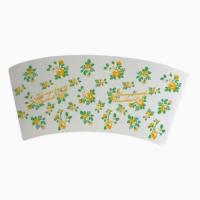 China 170grams 6oz Cutted and Printed Single PE Coated Paper Cup Fan Hot Cold Drinks for sale