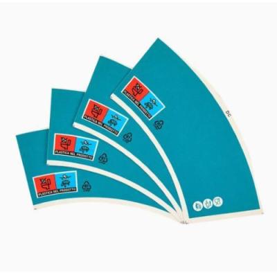 China Double PE Coated Paper Cup Fan Bright Color for Hot Drinking Cup Eco-friendly Waterproof for sale
