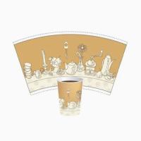 China Factory Supply Water-Base Paper Cup Fan for 2oz-24oz Paper Coffee Beverage Hot Cold Ice Cream Cup for sale