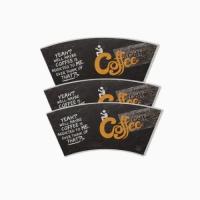 China Customizable PE Coated White Paper Cup Fans Flexography Printing Beverage Wrapping for sale