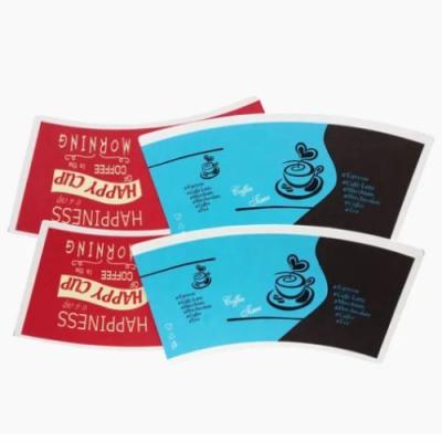 China 100% Virgin Wood Pulp Blank White Single PE Coated Paper Cup Fan Raw Material Could Custom Size and Printing for sale