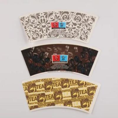 China Customized Width Paper Cup Fan for Disposable Juice Cups Non-Fluorescence Waterproof for sale