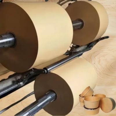 China Natural Kraft Coloring Food Grade Custom Printed Disposable PE Kraft Beverage Paper Cup Rolls for sale