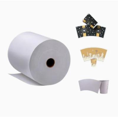China Custom Die-Cutting Paper Roll For Coffee Cup 100% Virgin Wood Pulp Biodegradable PLA Coated for sale