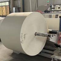 China Customize Logo Factory Printed and Die-cutting Single-side or Double-side PE Coated Paper Roll for sale