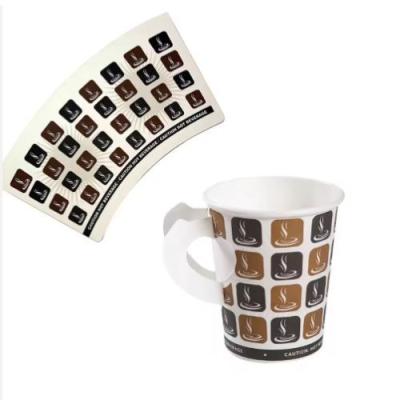 China Single Wall Eco-friendly Paper Cup Fan Raw Material Customized Logo Printing 4oz 8oz 12oz Coffee and Tea Paper Cup for Office for sale