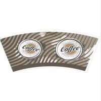China Customized Printed logo Disposable Coffee Paper Cup Fan Biodegradable Double-layer Hot Drink Paper Coffee Cup for sale