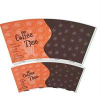 China Custom Single Wall Double Wall Reusable Paper Cup Fan for Hot Coffee Drink 100% Biodegradable Food Grade for sale
