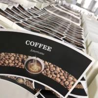 China Manufacture Price Factory Wholesale Customize Logo Design Hot Paper Cup Fan for Tea and Coffee Cups for sale
